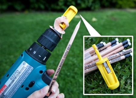 Turn your power drill into a pencil sharpener | Ubergizmo