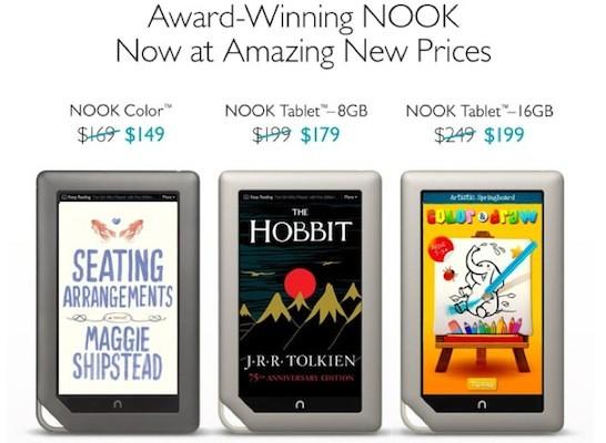 NOOK tablets receive a price cut | Ubergizmo