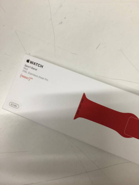 (PRODUCT) RED Sport Band For Apple Watch Spotted | Ubergizmo